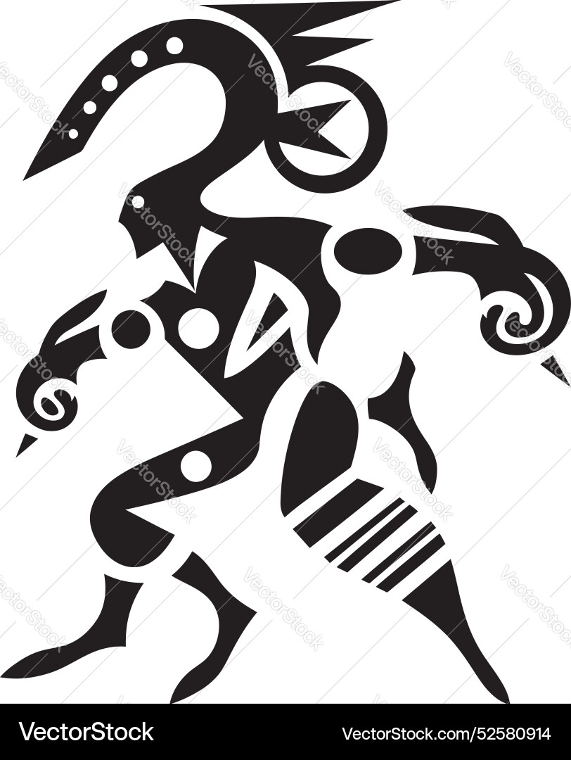 Tribal legends hand drawn kokopelli symbol Vector Image