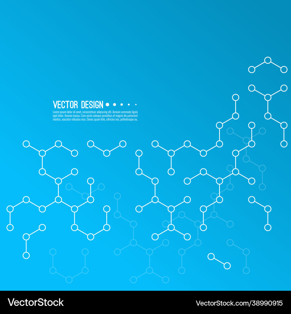 Abstract background molecular structure Royalty Free Vector