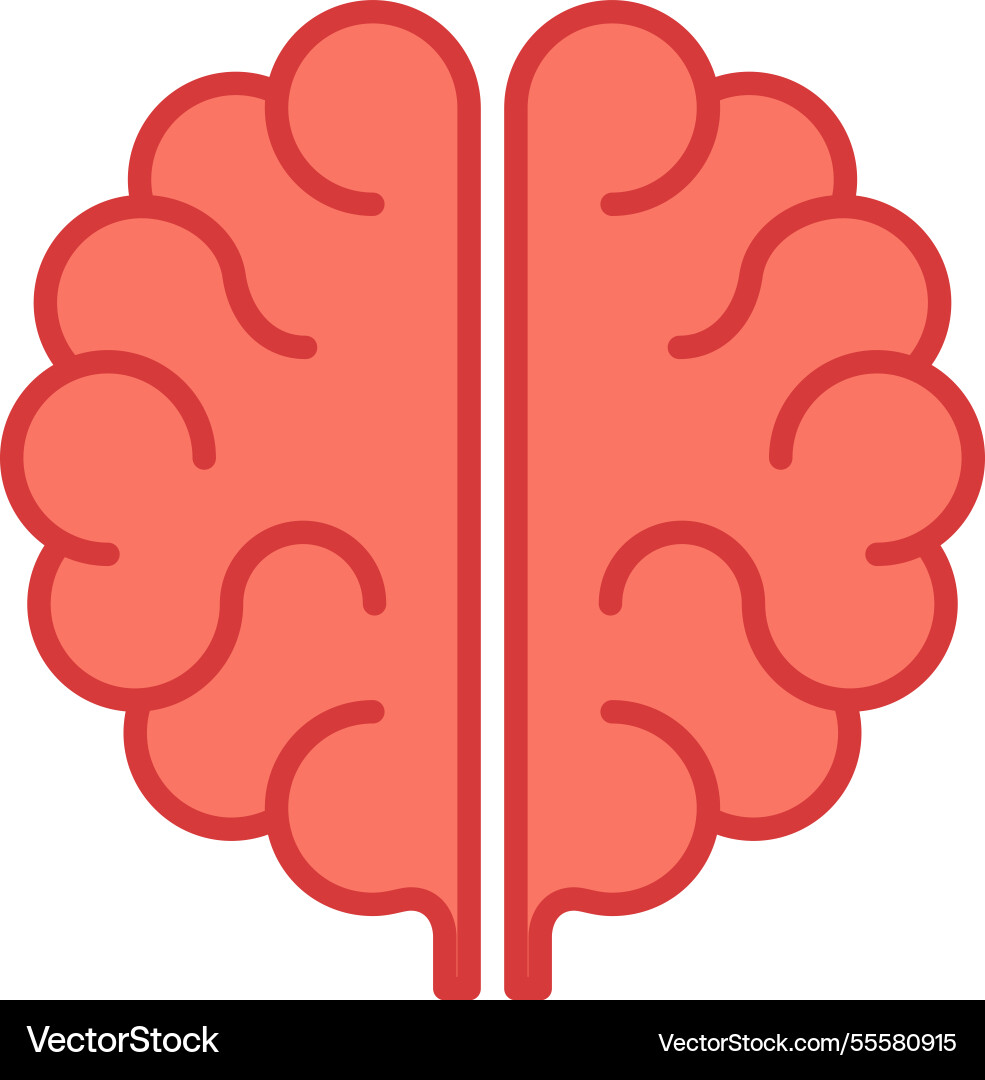 Brain flat web icon concept Royalty Free Vector Image