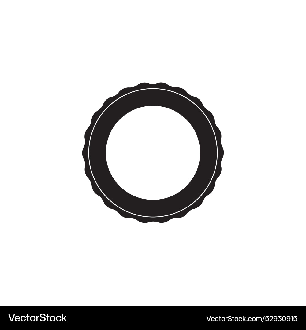 Circle seal stamp lace Royalty Free Vector Image