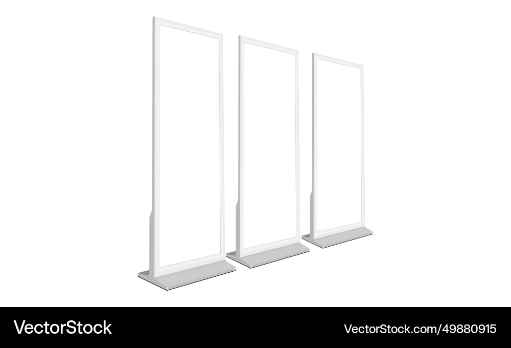 Clay digital signage with blank screen Royalty Free Vector