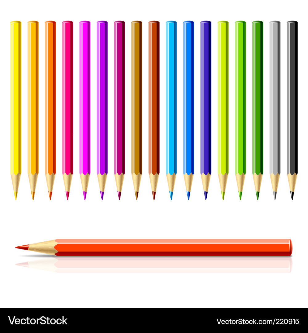 Color pencils Royalty Free Vector Image - VectorStock