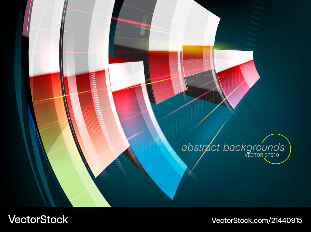 Curved colors motion graphics Royalty Free Vector Image