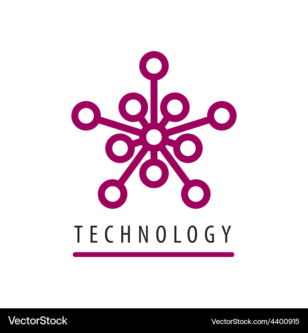 Logo tech chip star Royalty Free Vector Image - VectorStock