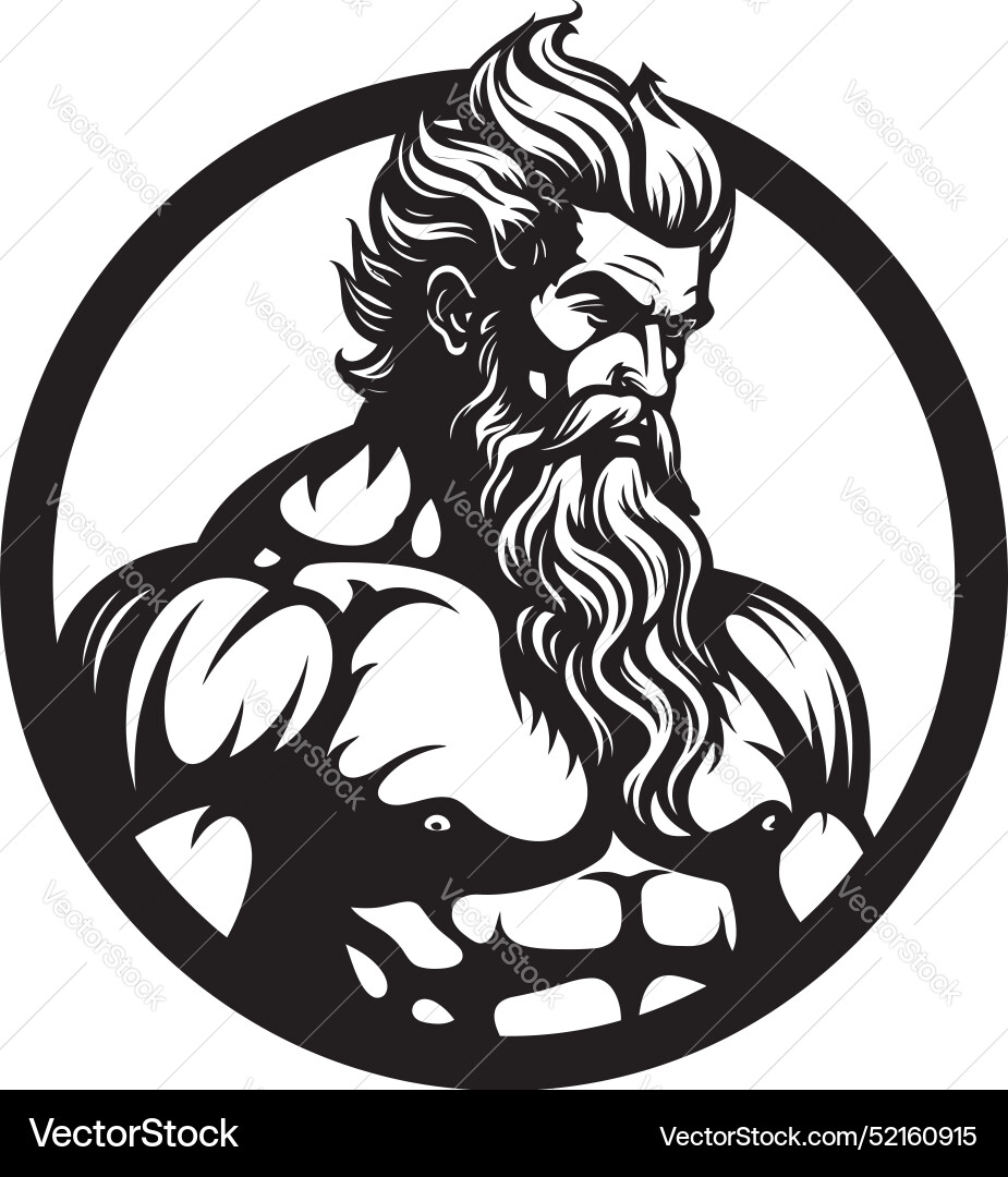 Olympus vigor logo design with olympian deity Vector Image