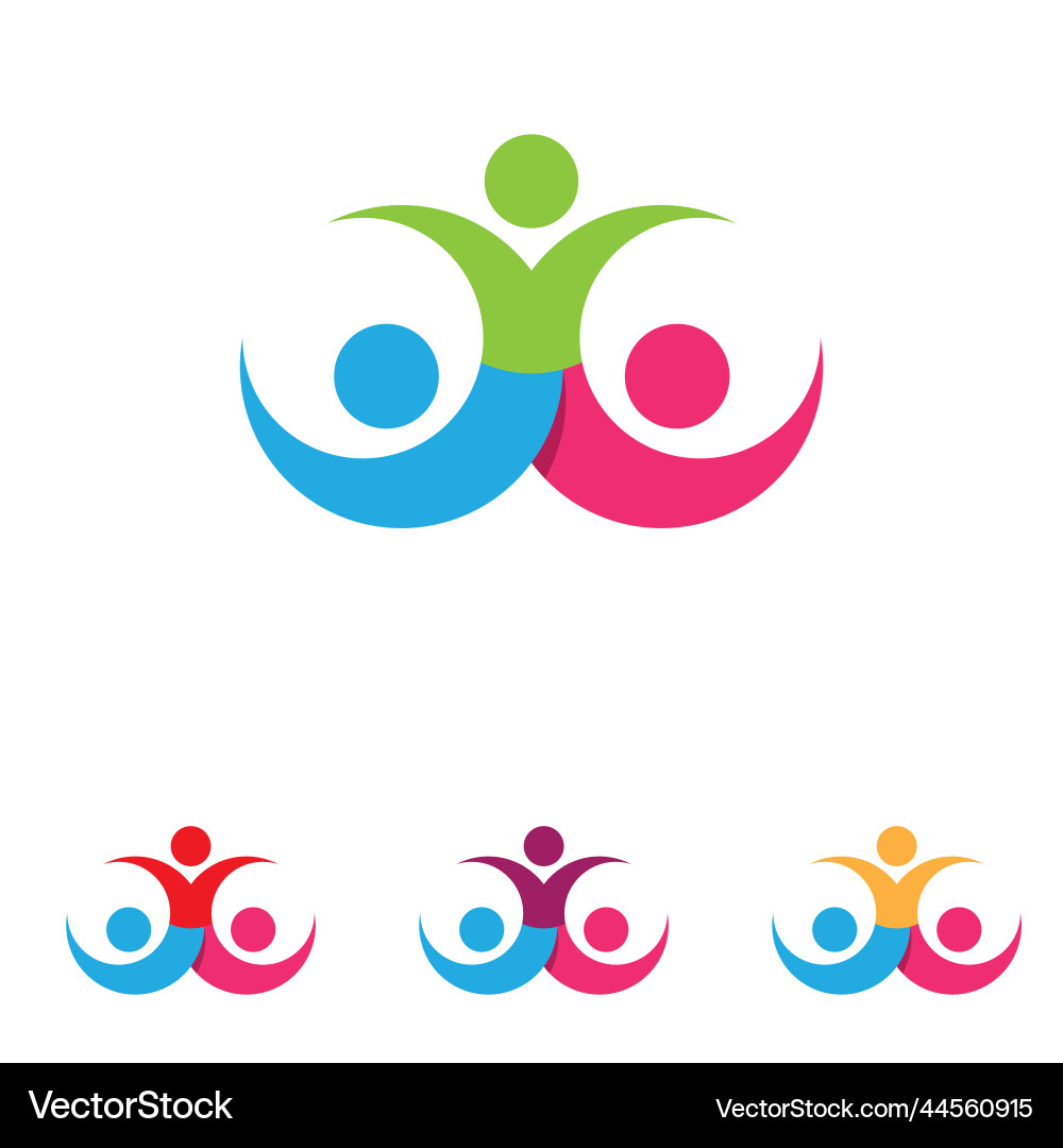 People team community group logo network Vector Image