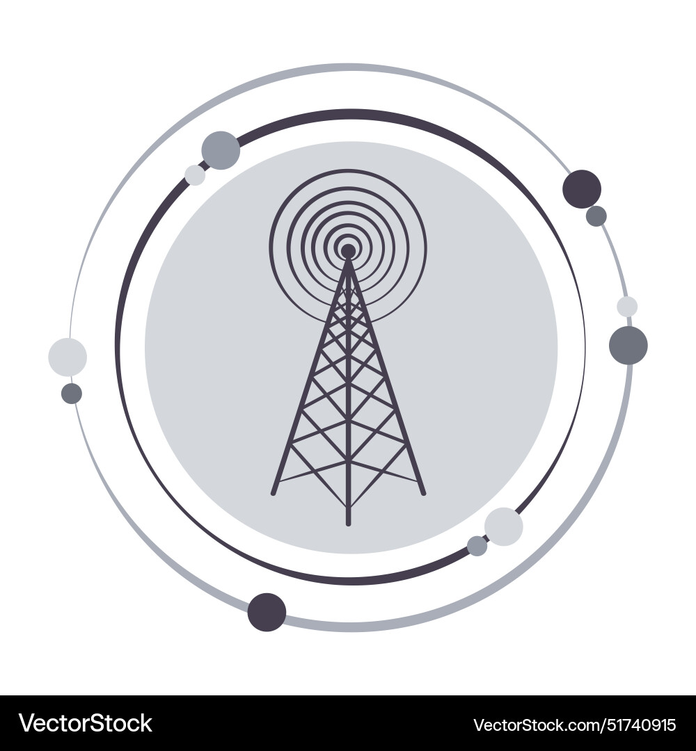Radio tower icon Royalty Free Vector Image - VectorStock