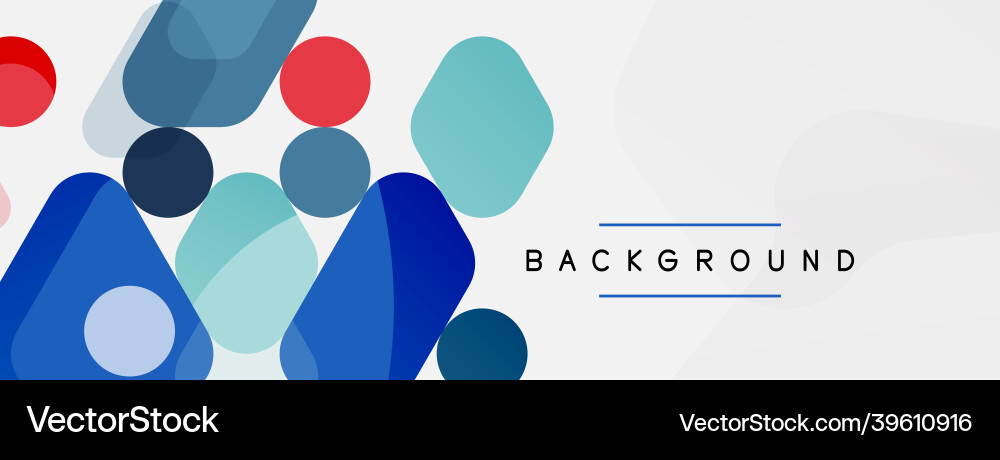 Abstract round geometric shapes and circles Vector Image