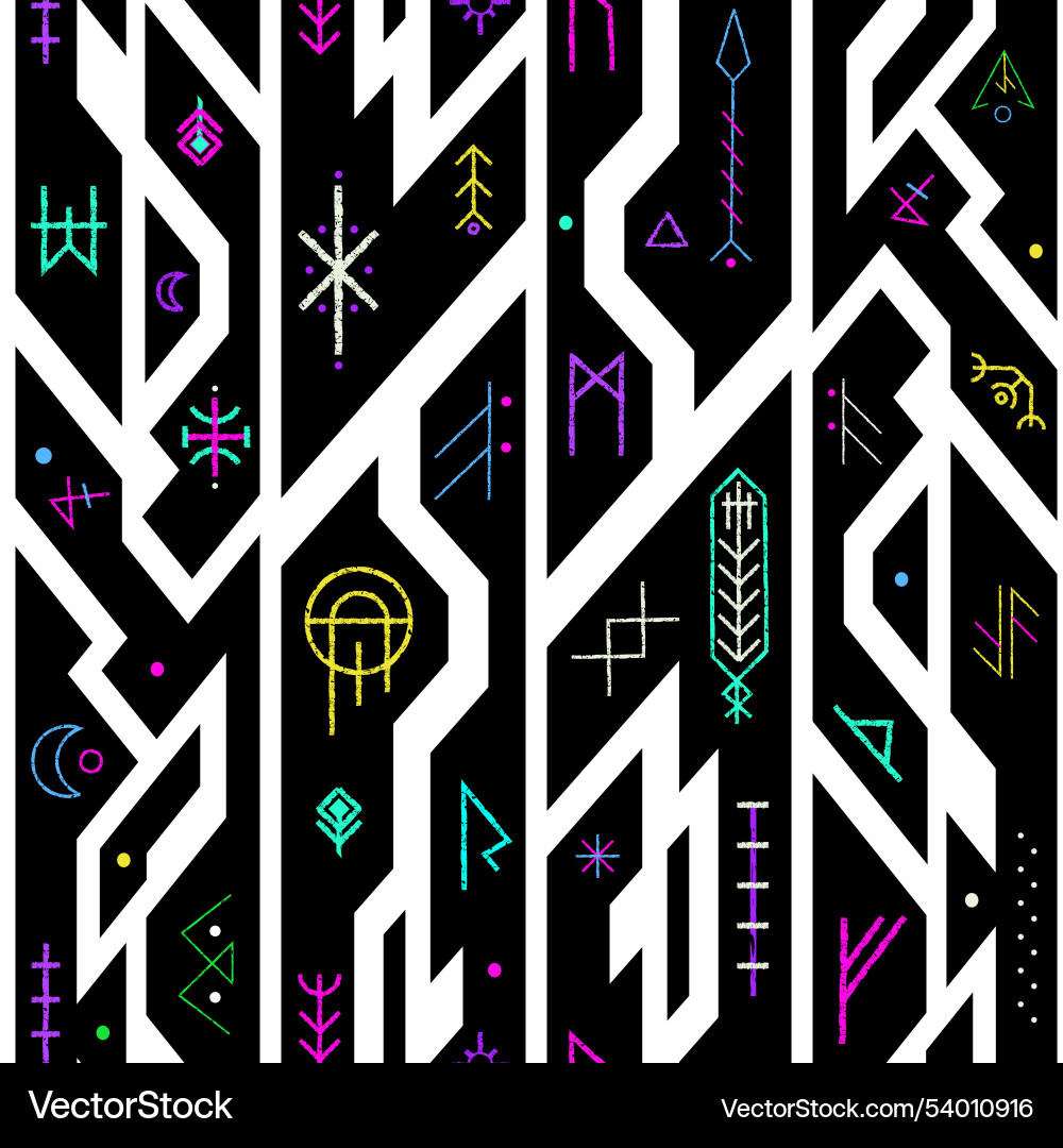 Abstract white geometric tribal seamless pattern Vector Image