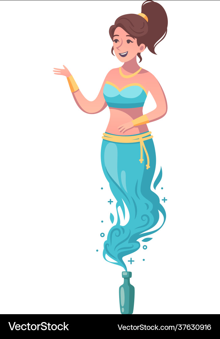 Cartoon genie Royalty Free Vector Image - VectorStock