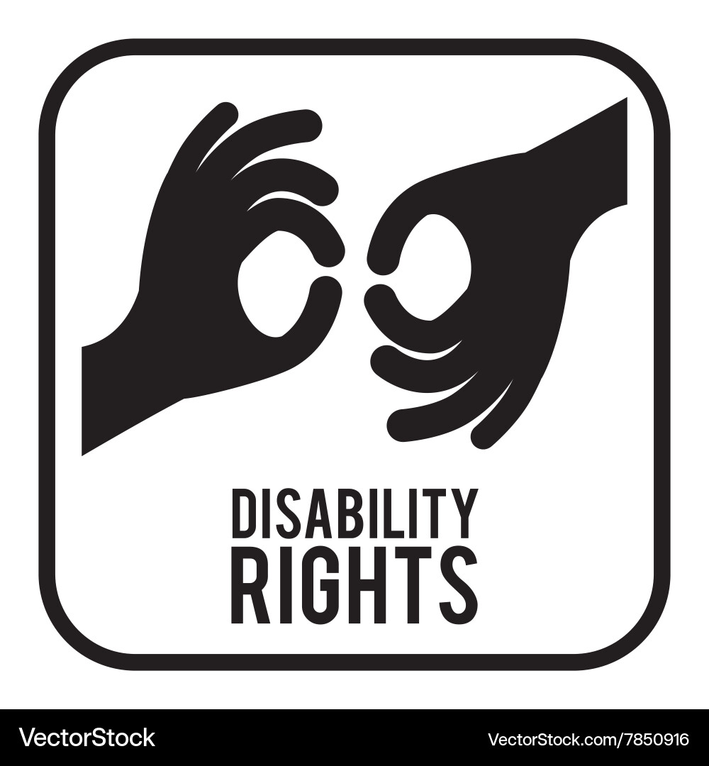 Disability rights design Royalty Free Vector Image