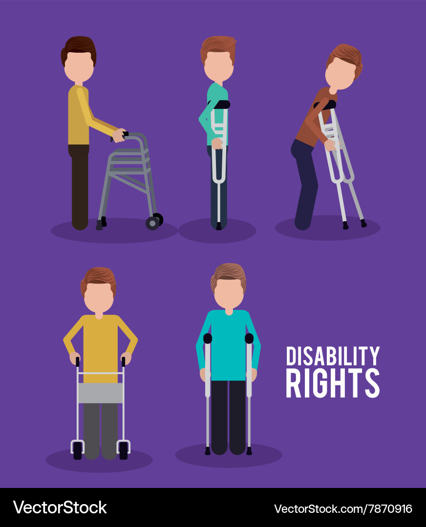 Disability rights design Royalty Free Vector Image