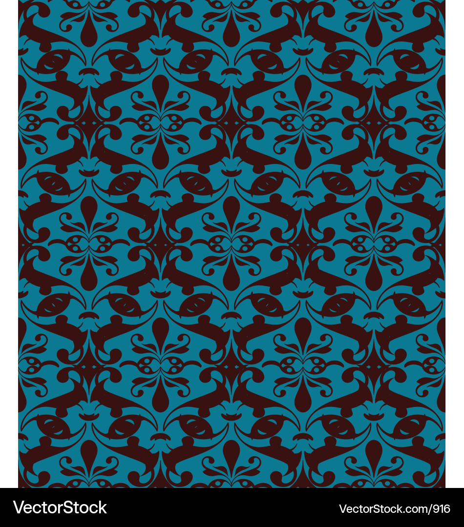 Floral Damask Wallpaper – Free Vector | VectorStock