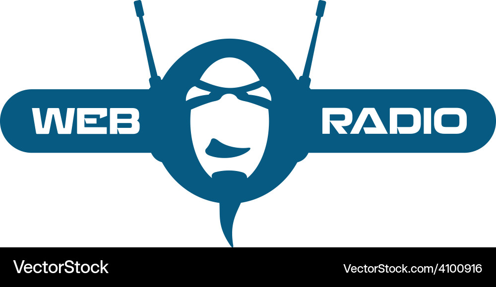 Internet radio logo Royalty Free Vector Image - VectorStock