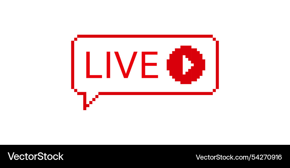 Online live stream logo Royalty Free Vector Image