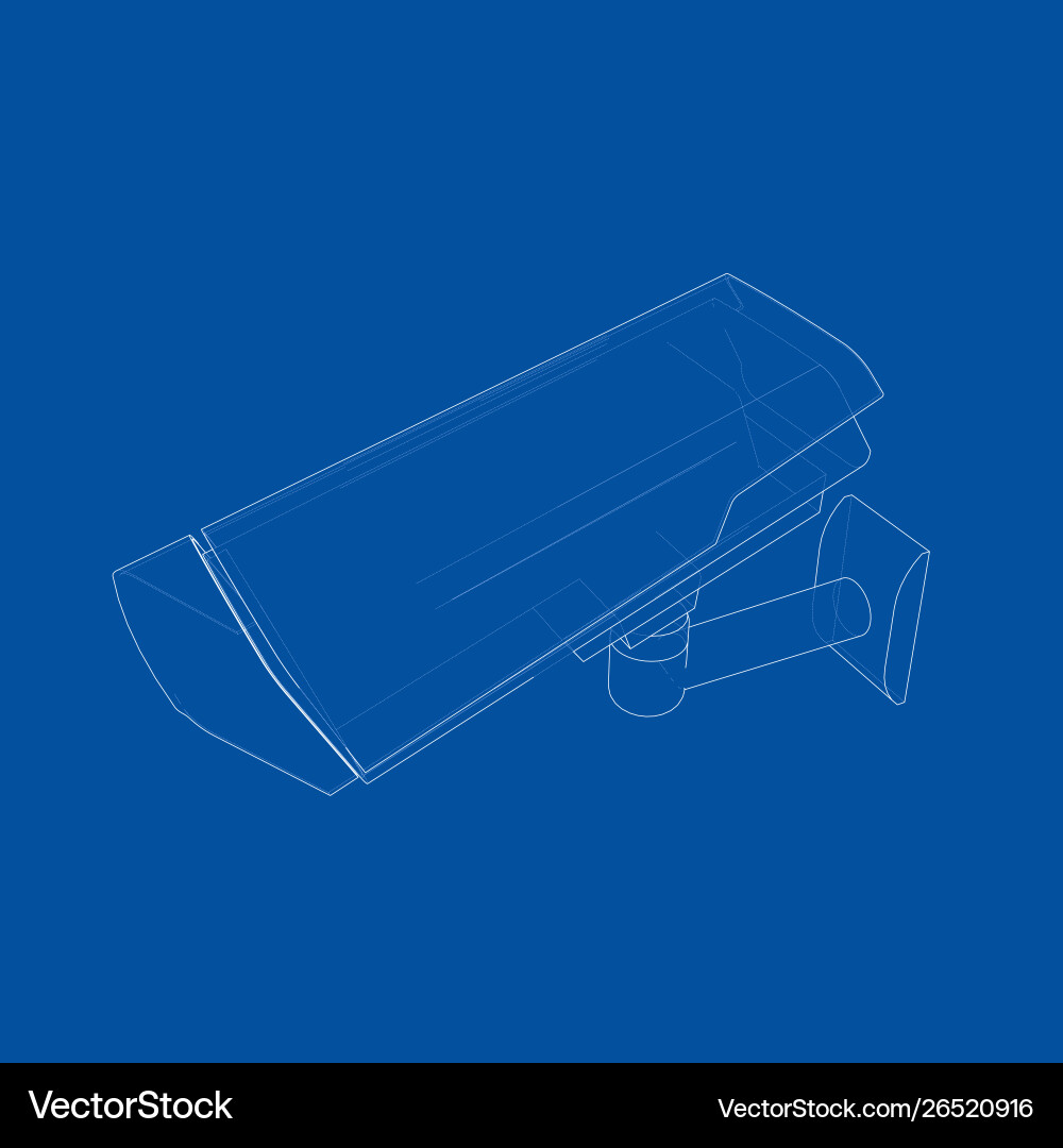 Outline cctv camera security Royalty Free Vector Image