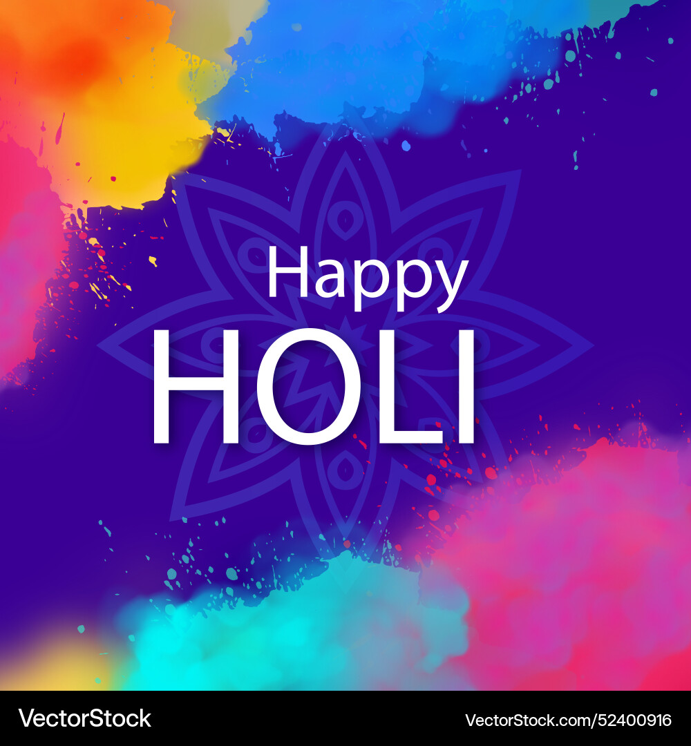 Realistic holi festival Royalty Free Vector Image