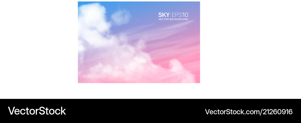 Realistic pink-blue sky Royalty Free Vector Image