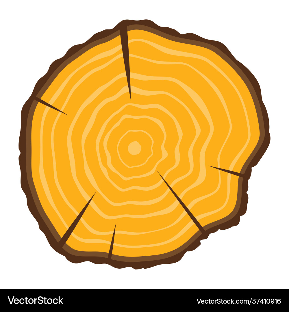 Tree growth rings icon Royalty Free Vector Image