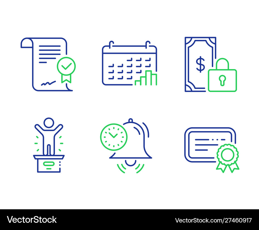 Approved agreement time management and private Vector Image