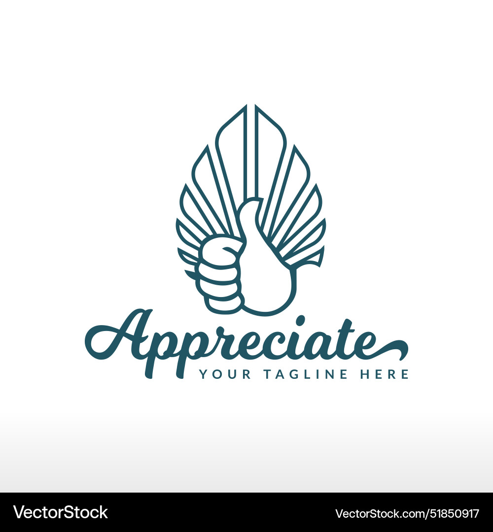 Creative like and appreciate logo design Vector Image