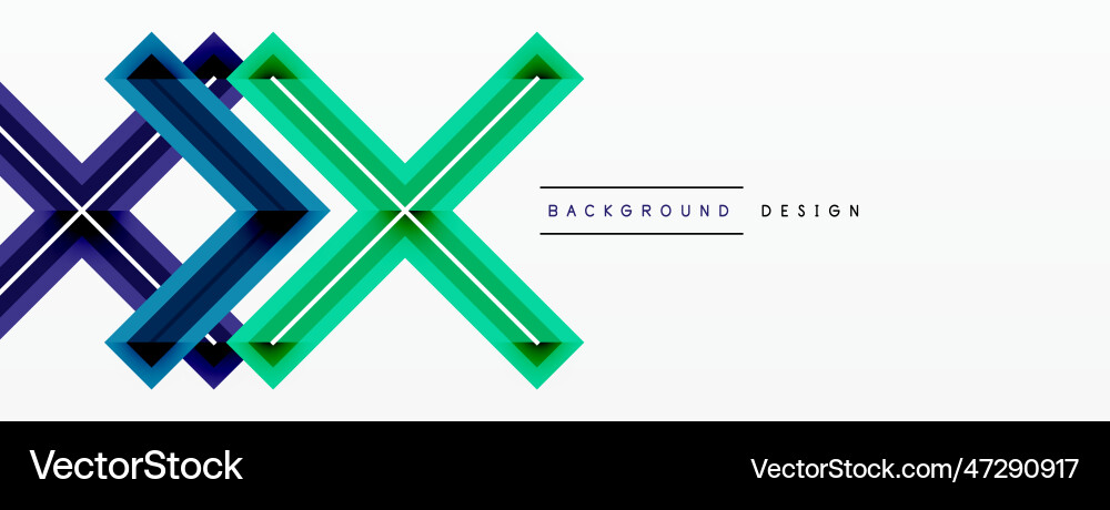 Cross line background minimal geometric template Vector Image