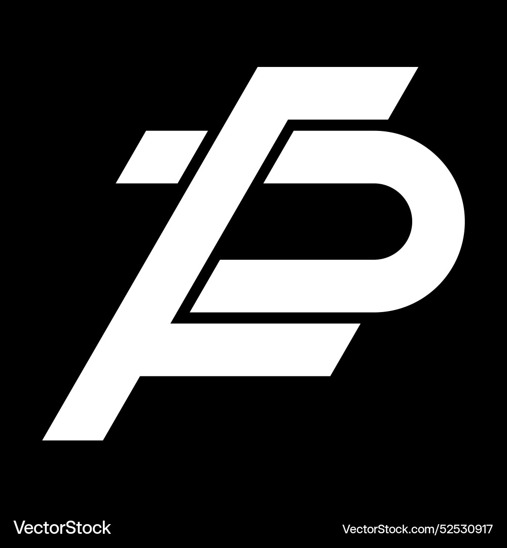 F d monogram logo template Royalty Free Vector Image