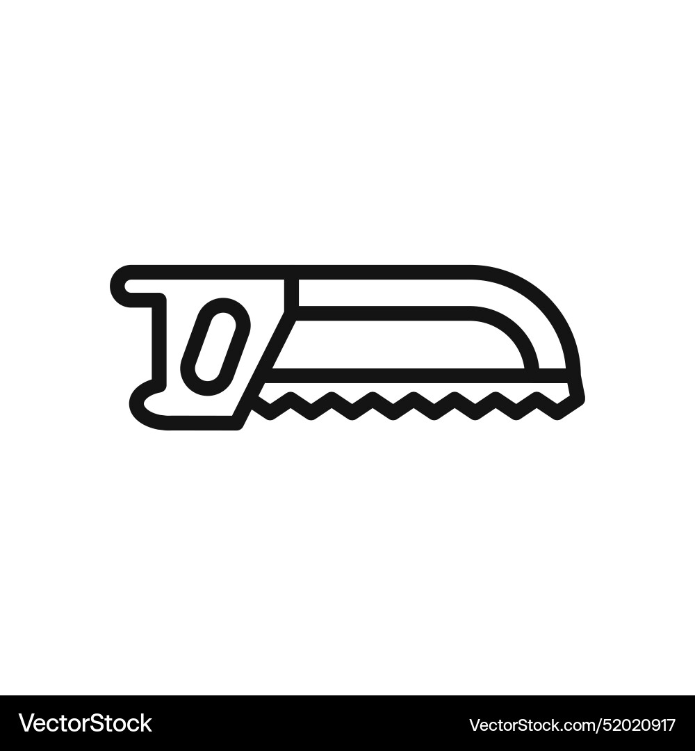 Hacksaw icon outline collection in black Vector Image