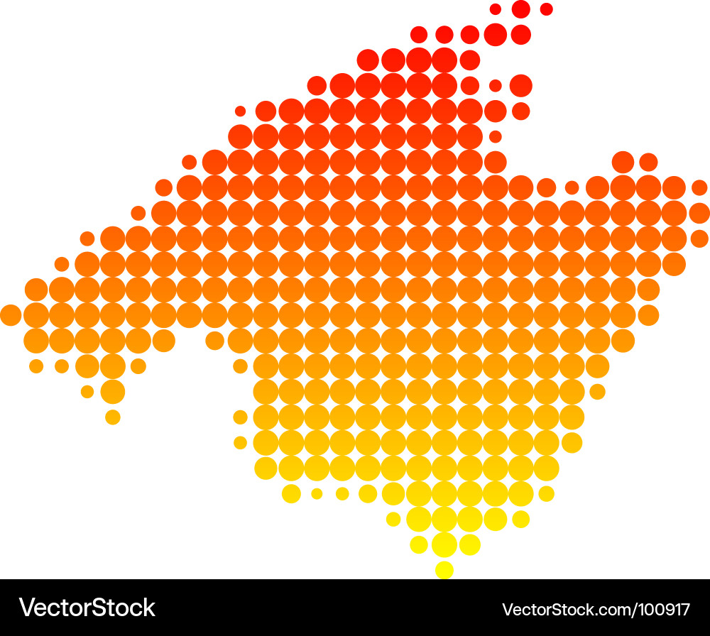 Map of Mallorca - Spain Royalty Free Vector Image