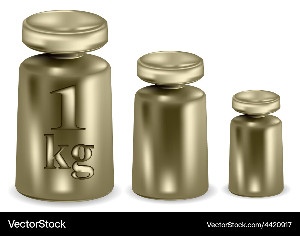 Metal Weights Collection Royalty Free Vector Image