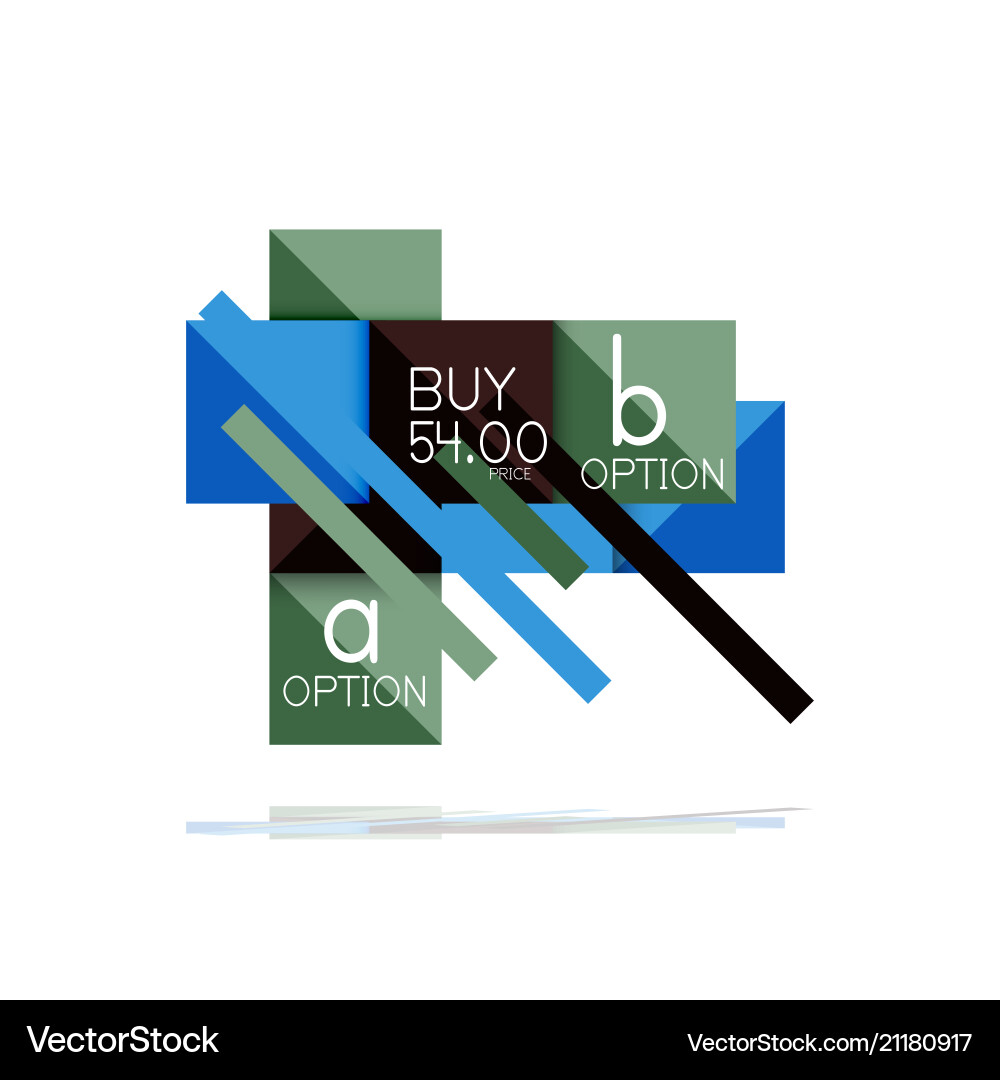 Square option infographic banner data Royalty Free Vector