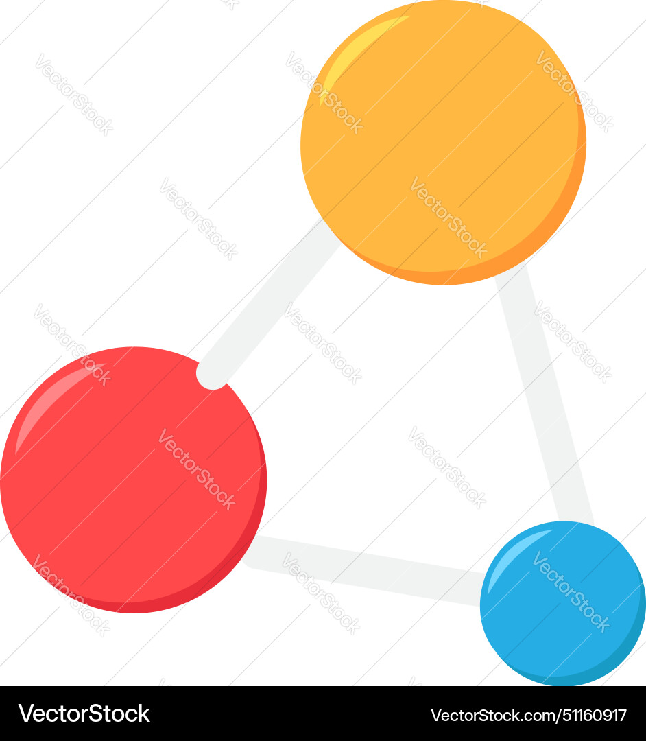 Structure of complex drug molecule icon volumetric