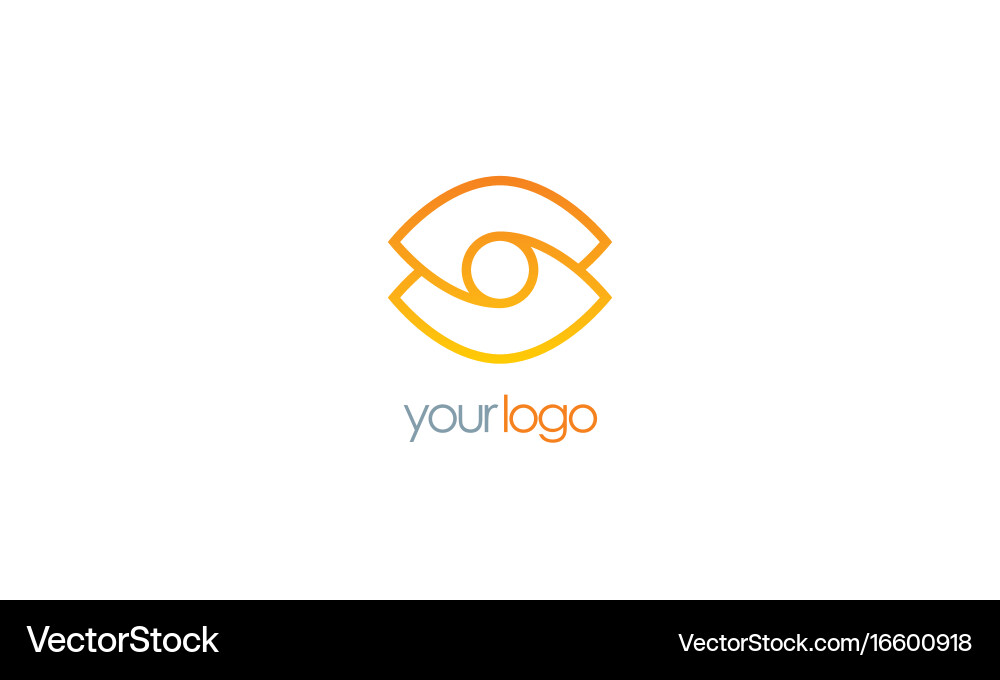 Abstract line vision logo Royalty Free Vector Image