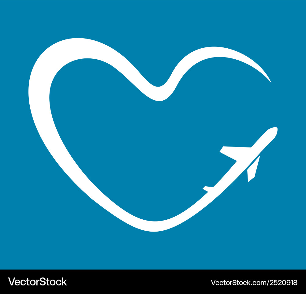 Avion srce1 Lizenzfreies Vektorbild - VectorStock