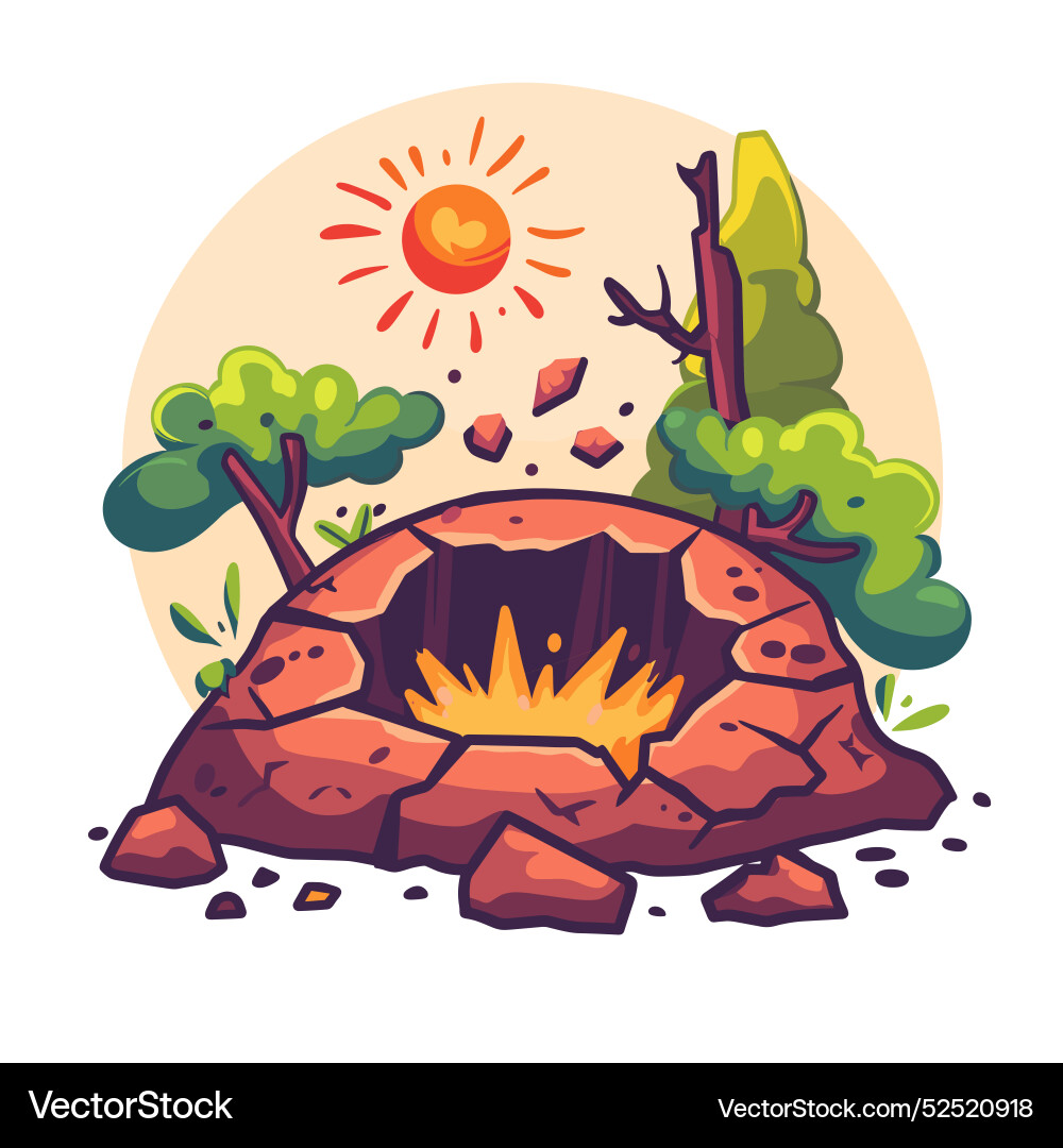 Colorful cartoon depicting vibrant Royalty Free Vector Image