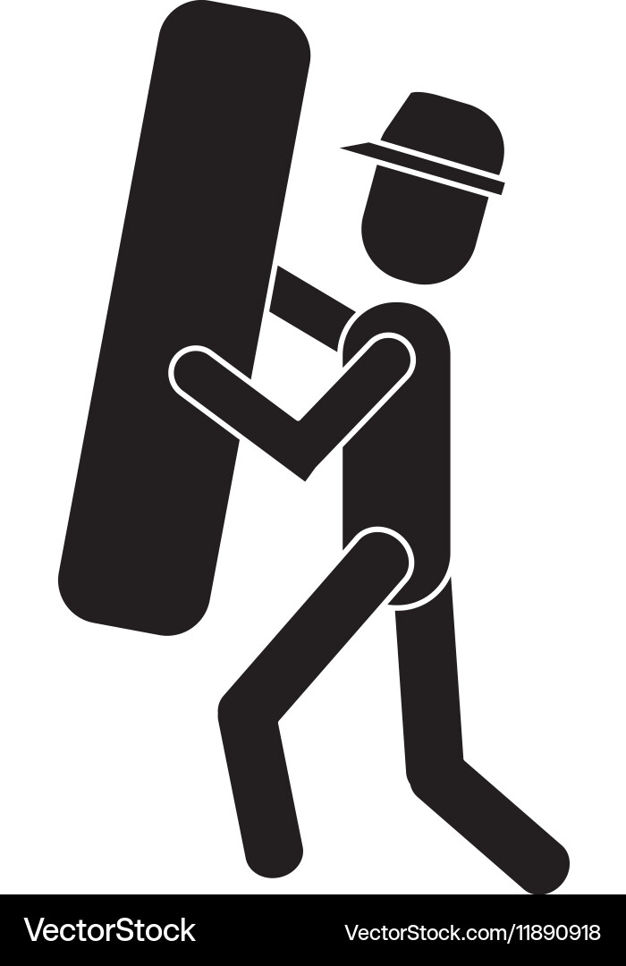 Konstruktion Mann Element Arbeit Piktograph Vektorbild