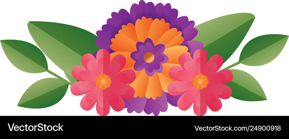 Flower floral decoration Royalty Free Vector Image