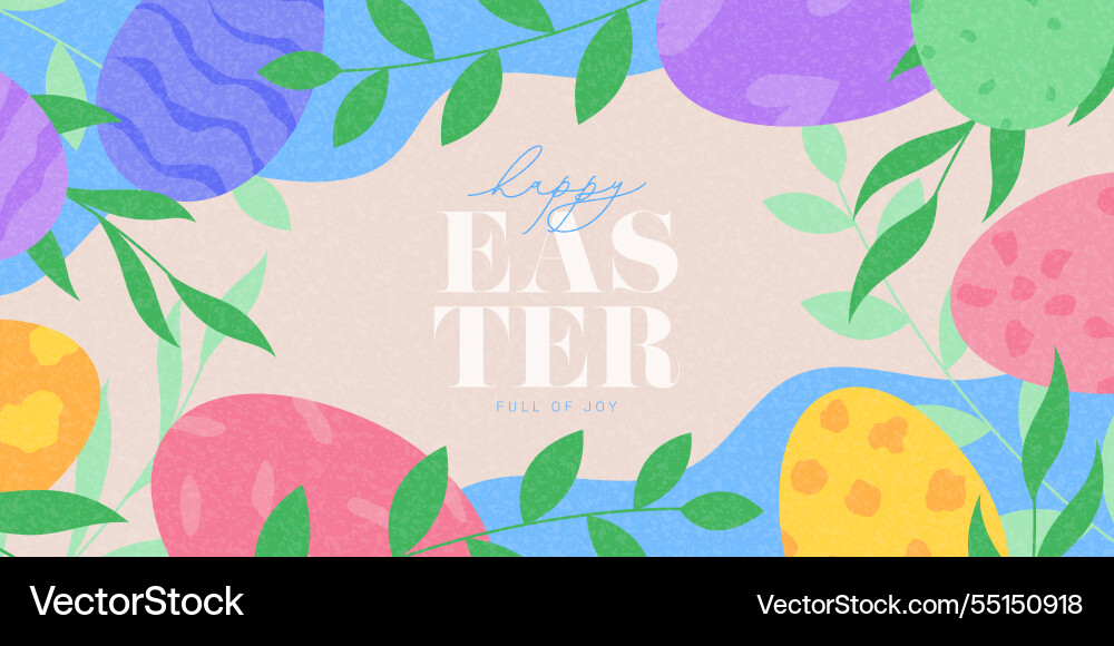 Greeting easter banner template Royalty Free Vector Image