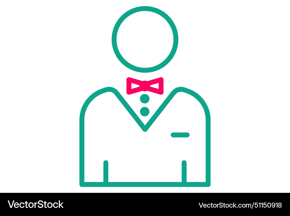 Groom icon related to wedding line Royalty Free Vector Image