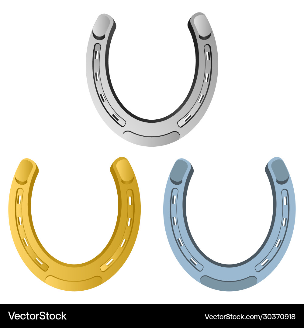 Horseshoe set Royalty Free Vector Image - VectorStock