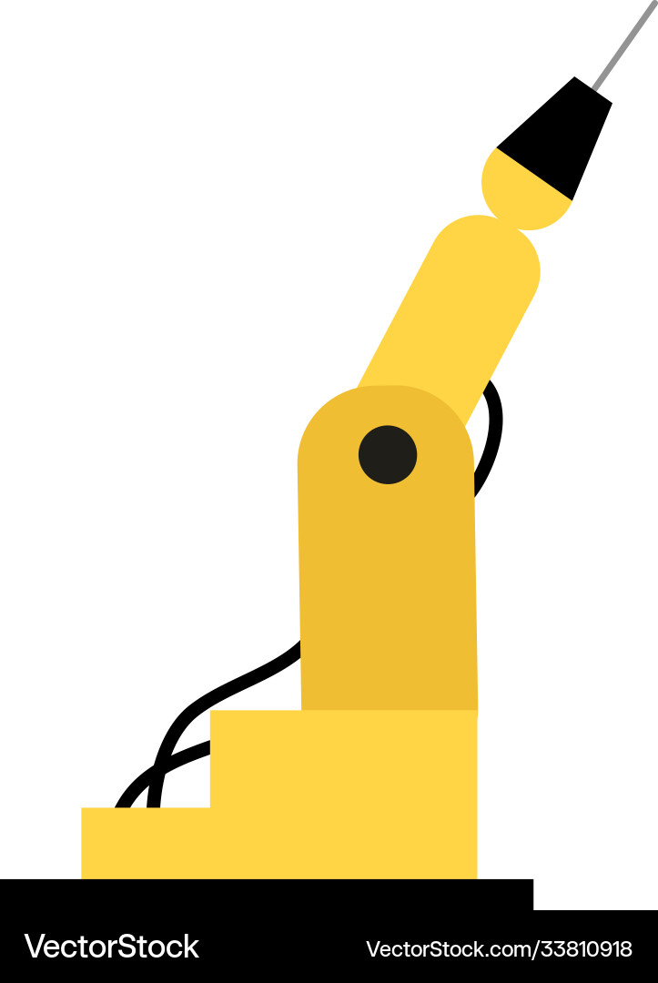 Mechanical machine arm ready for work Royalty Free Vector