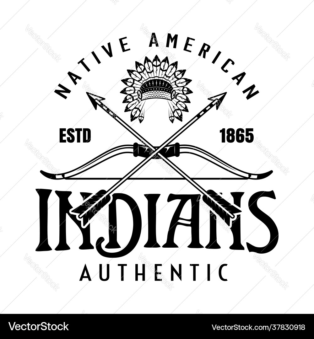 Native American Indian Tribe Emblem Royalty Free Vector