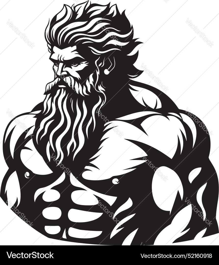 Olympus muscle forge logo design with olympian Vector Image