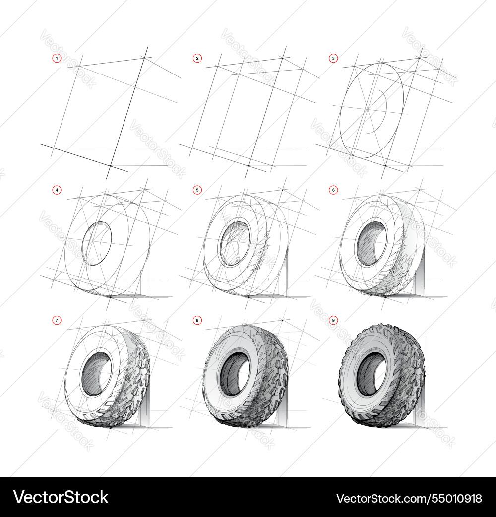 Page shows how to learn draw from life Royalty Free Vector