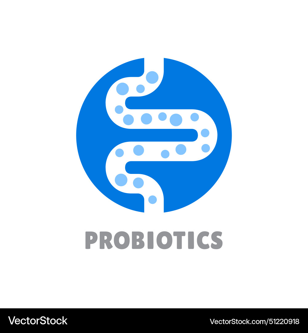 Probiotics logo on white background Royalty Free Vector