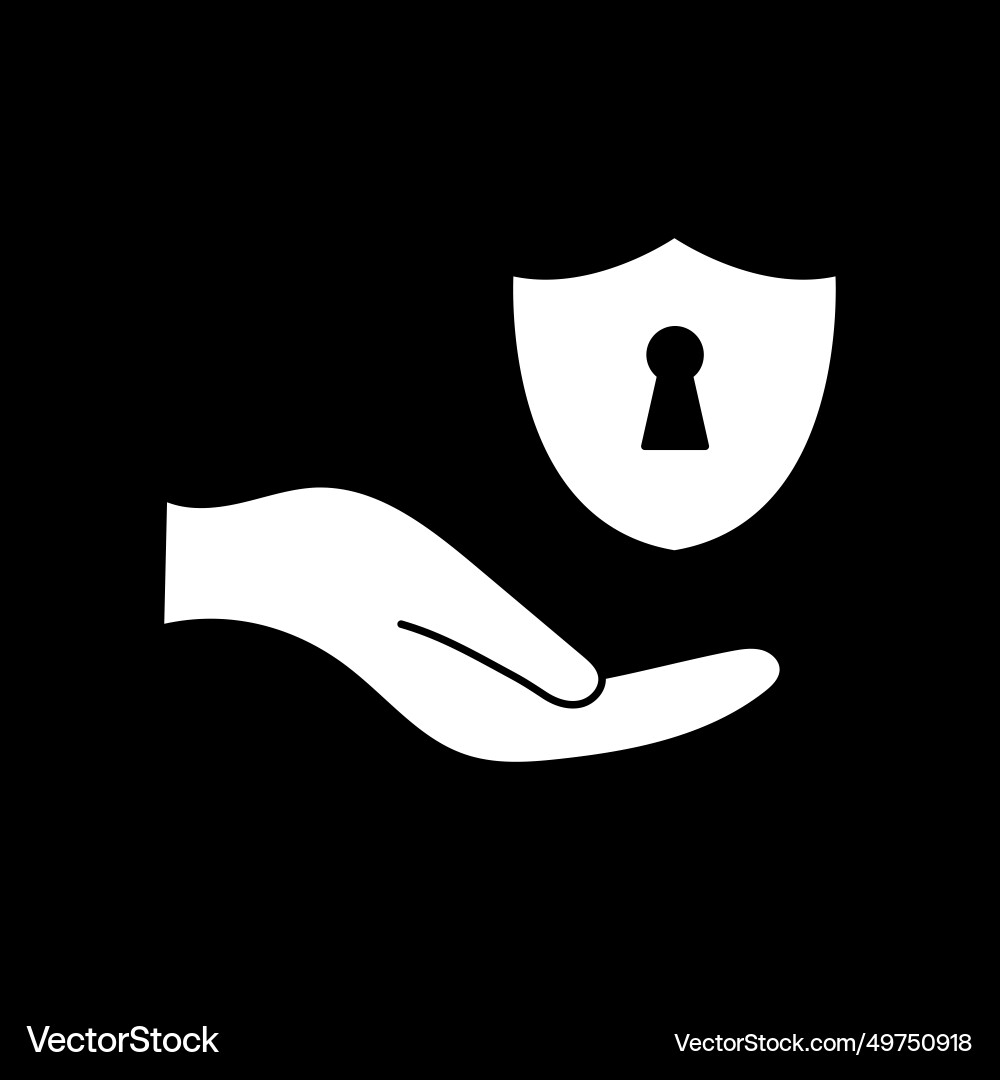 Secure hand icon logo image Royalty Free Vector Image