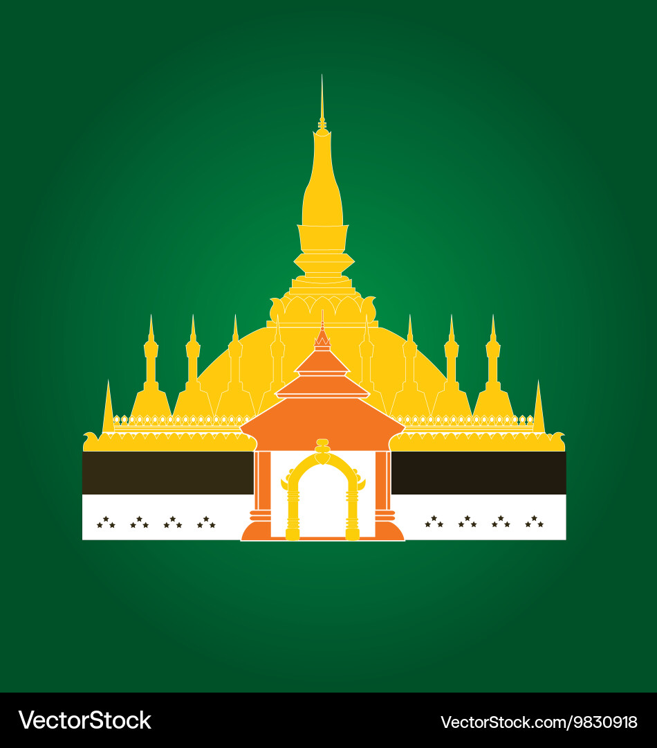 That luang laos Royalty Free Vector Image - VectorStock