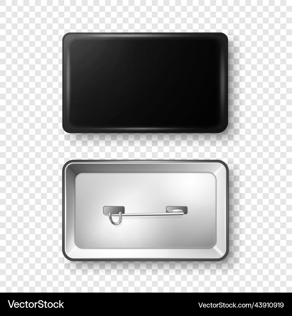 3d realistic rectangular black metal Royalty Free Vector