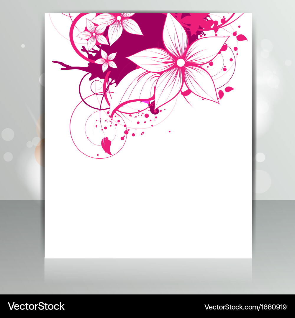 Abstract card with floral background Royalty Free Vector