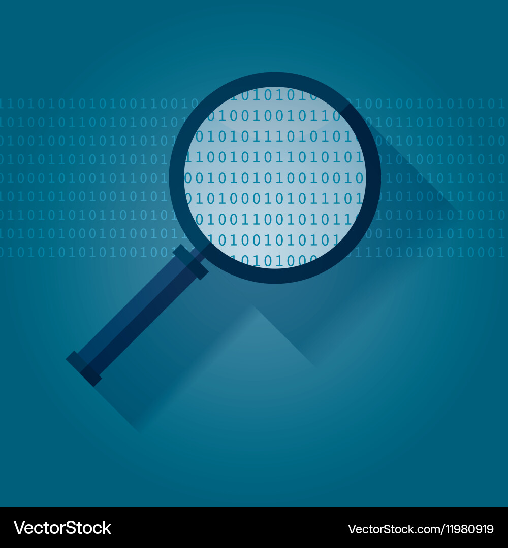 Big data binary search Royalty Free Vector Image